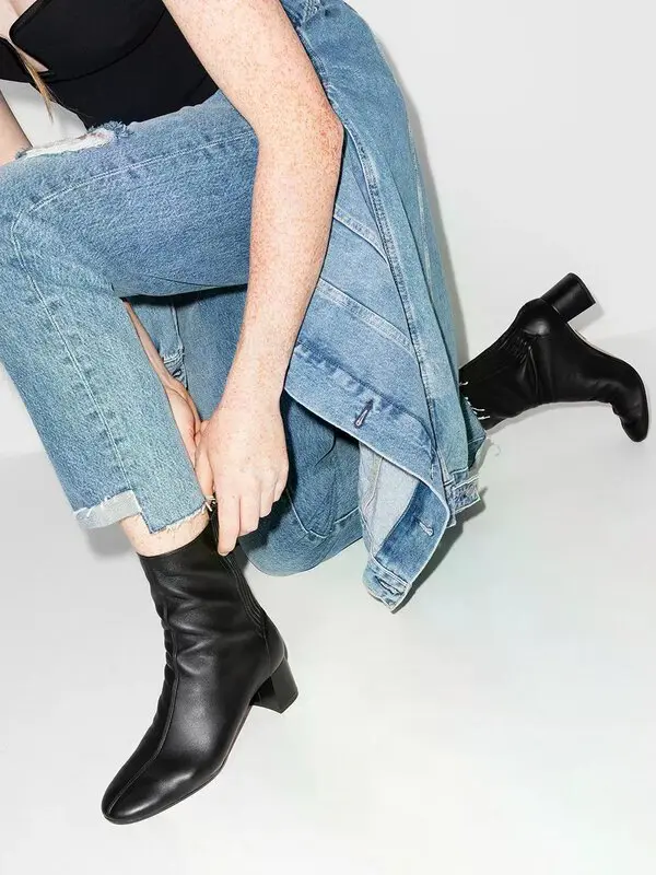 AQUAZZURA Saint Honoré 50mm Leather Boots
