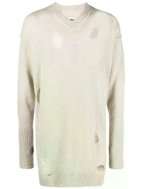 MAISON MARGIELA Distressed-effect Knitted Jumper