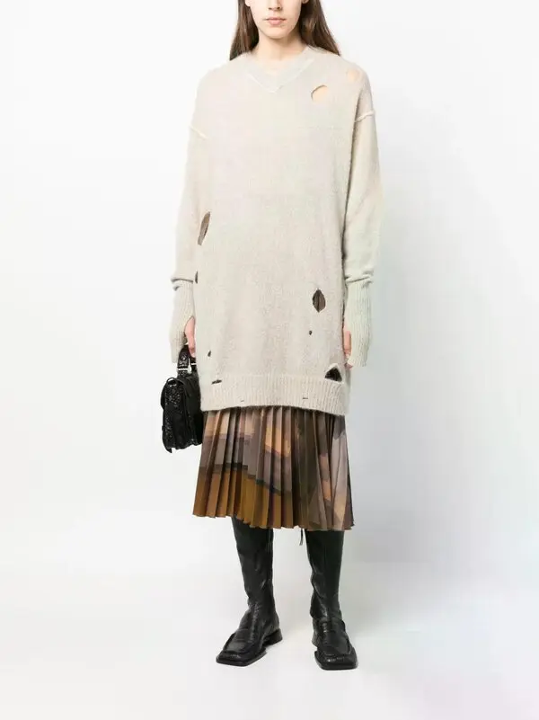 MAISON MARGIELA Distressed-effect Knitted Jumper