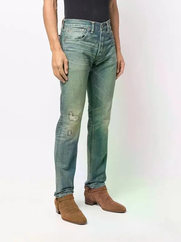 Ralph Lauren Ripped Straight-leg Jeans