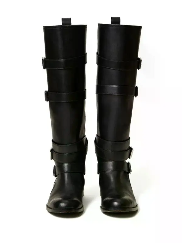 TWINSET Buckle-strap Leather Boots