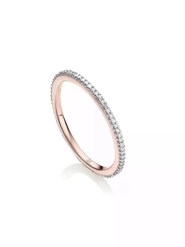 Monica Vinader Skinny Eternity Diamond Ring - Silver