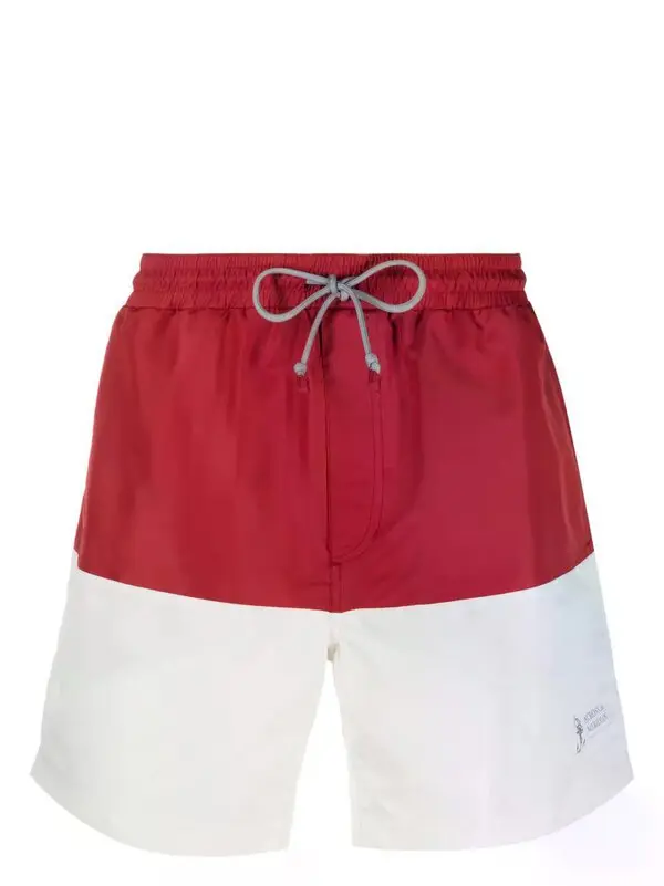 Brunello Cucinelli Panelled-design Swim Shorts - Red