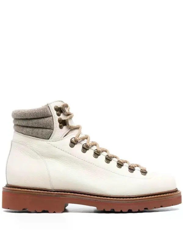 Brunello Cucinelli Lace-up Leather Hiking Boots