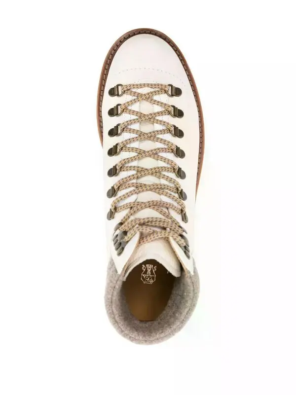 Brunello Cucinelli Lace-up Leather Hiking Boots