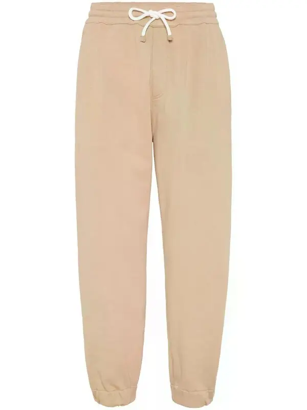Brunello Cucinelli Straight-leg Cotton-blend Track Pants