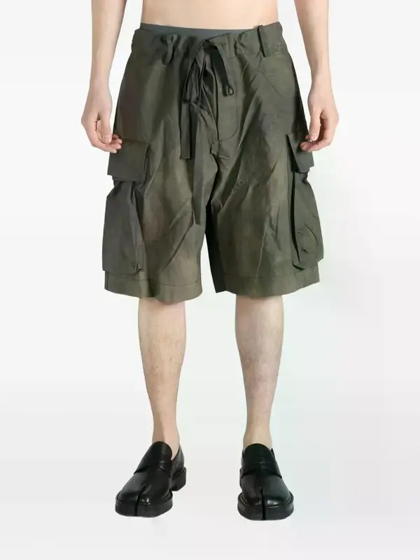 UMA WANG Faded Effect Cargo Shorts