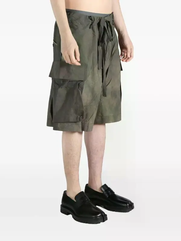 UMA WANG Faded Effect Cargo Shorts