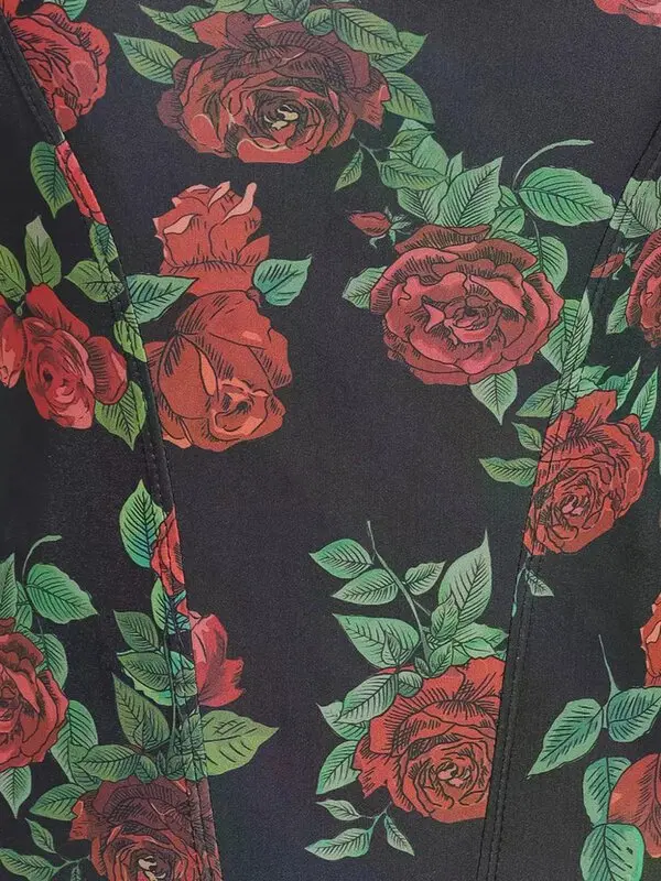 AMIR SLAMA Rose-print Swimsuit