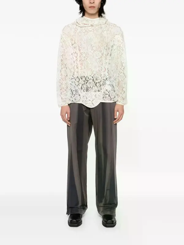 JUNTAE KIM Draped Lace Jumper - Neutrals
