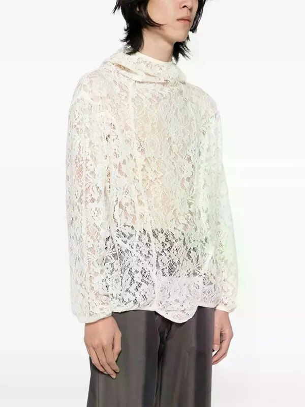 JUNTAE KIM Draped Lace Jumper - Neutrals
