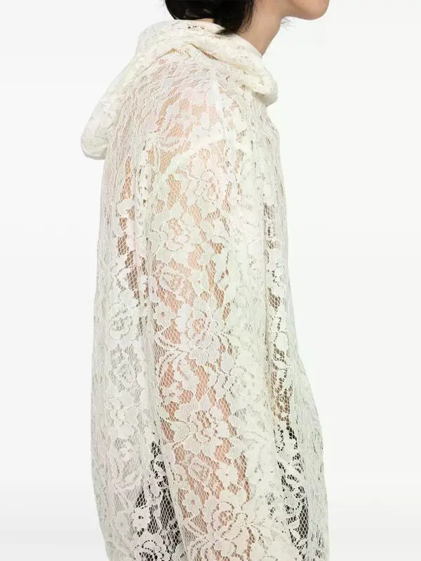 JUNTAE KIM Draped Lace Jumper - Neutrals