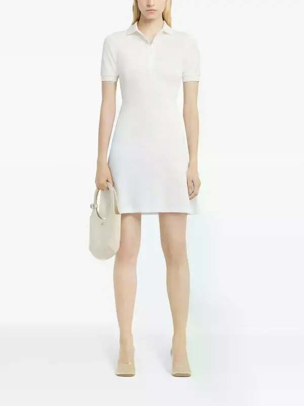 COURREGES Piqué-cotton Polo Dress - Neutrals