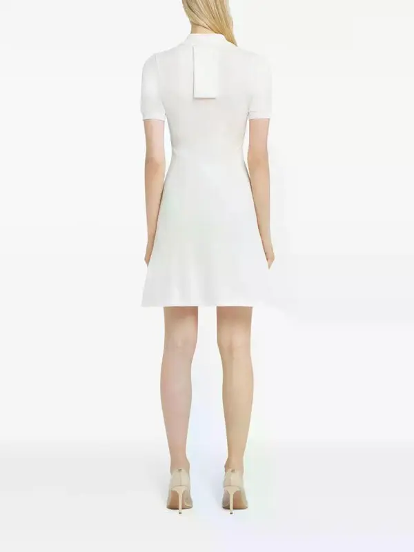 COURREGES Piqué-cotton Polo Dress - Neutrals