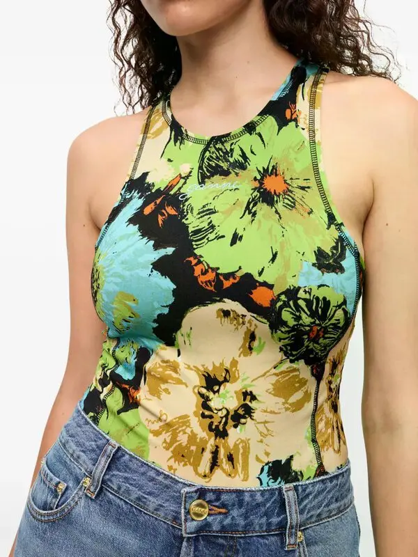 GANNI Floral-print Bodysuit