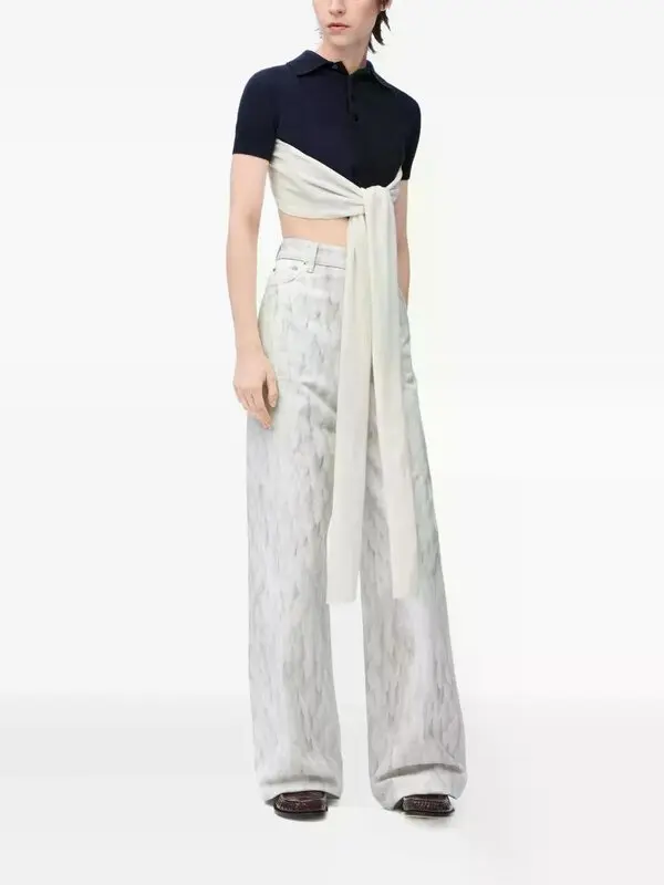 Loewe Knot-detail Polo Top - Blue