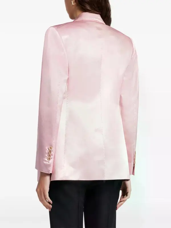 TOM FORD Double-breasted Duchess Satin Jacket - Pink