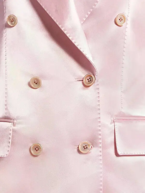 TOM FORD Double-breasted Duchess Satin Jacket - Pink