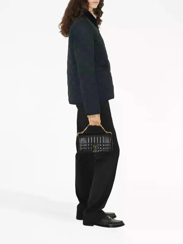 Burberry Diamond-quilted Jacket With Corduroy Collar