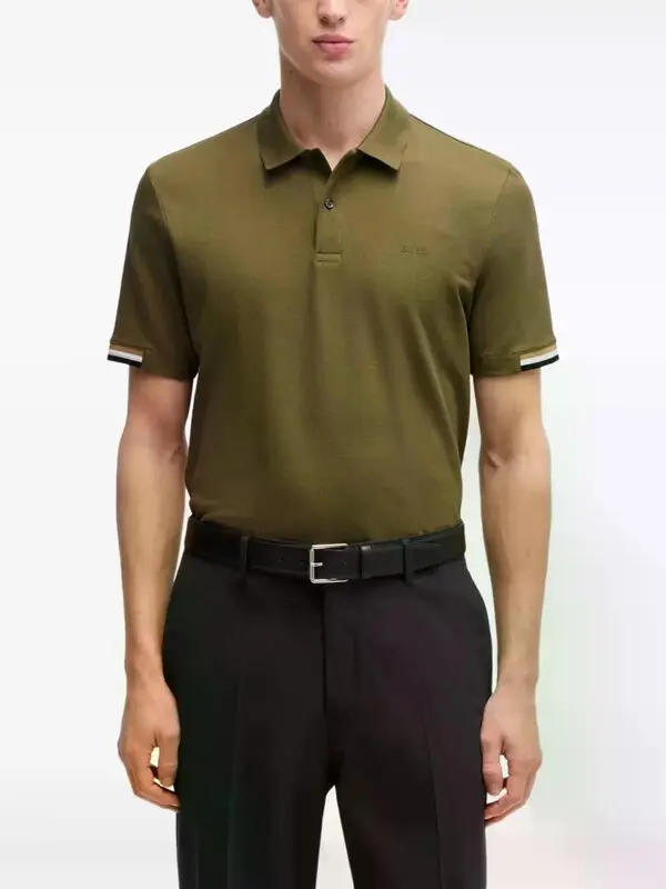 BOSS Cotton Polo Shirt - Green