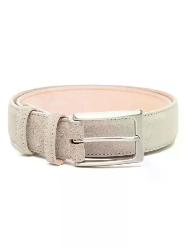 N.peal Buckled Suede Belt - Grey