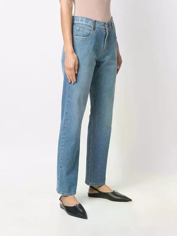 Stella McCartney Salt & Pepper Logo Slim-cut Jeans