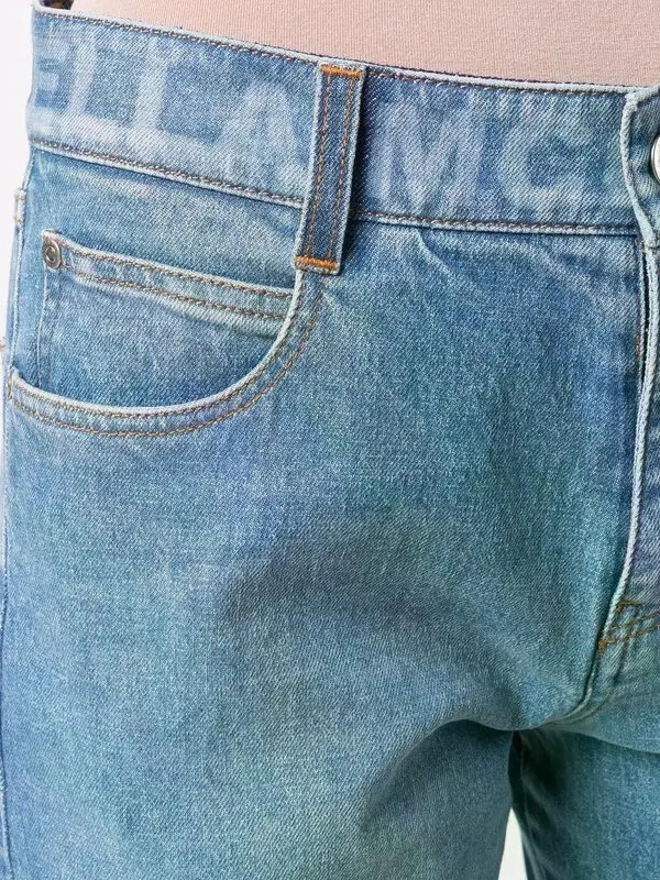 Stella McCartney Salt & Pepper Logo Slim-cut Jeans