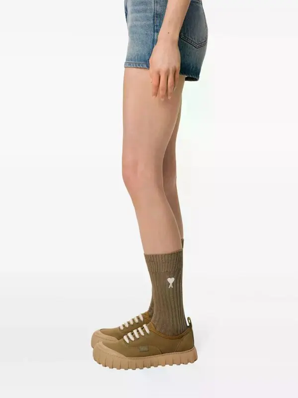 AMI Paris De Coeur Socks - Green