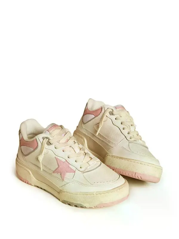 GOLDEN GOOSE Forty2 Leather Sneakers - Neutrals