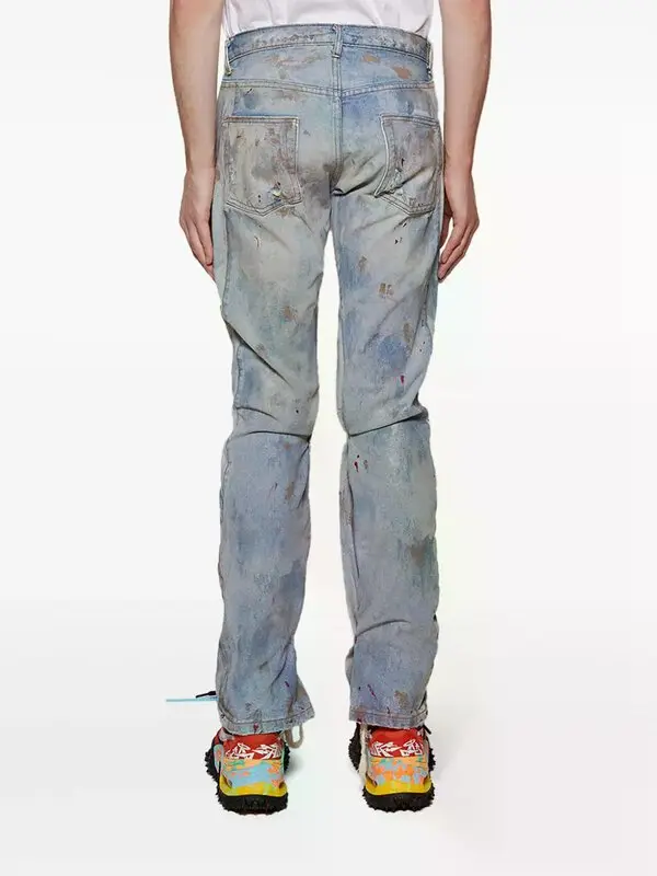 RRR123 Painted And Repaired Slim-cut Jeans