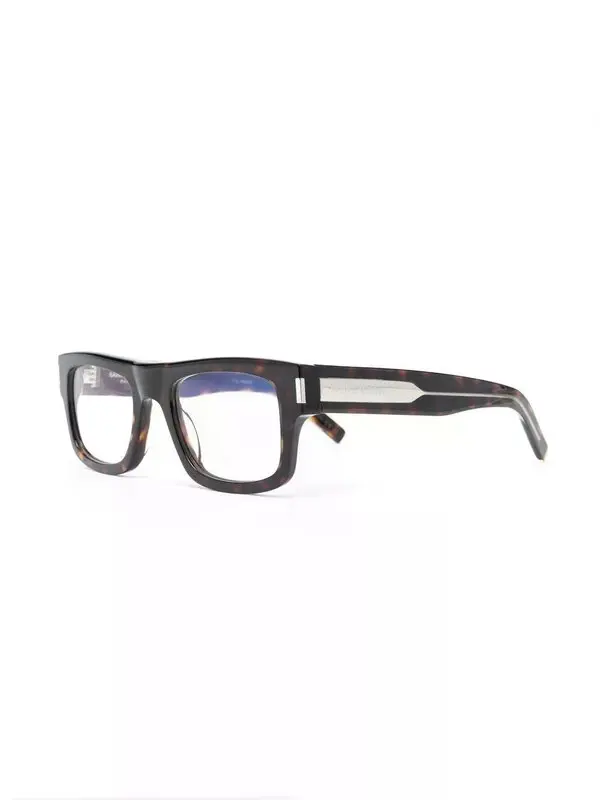 Saint Laurent Logo Tortoiseshell-detail Glasses