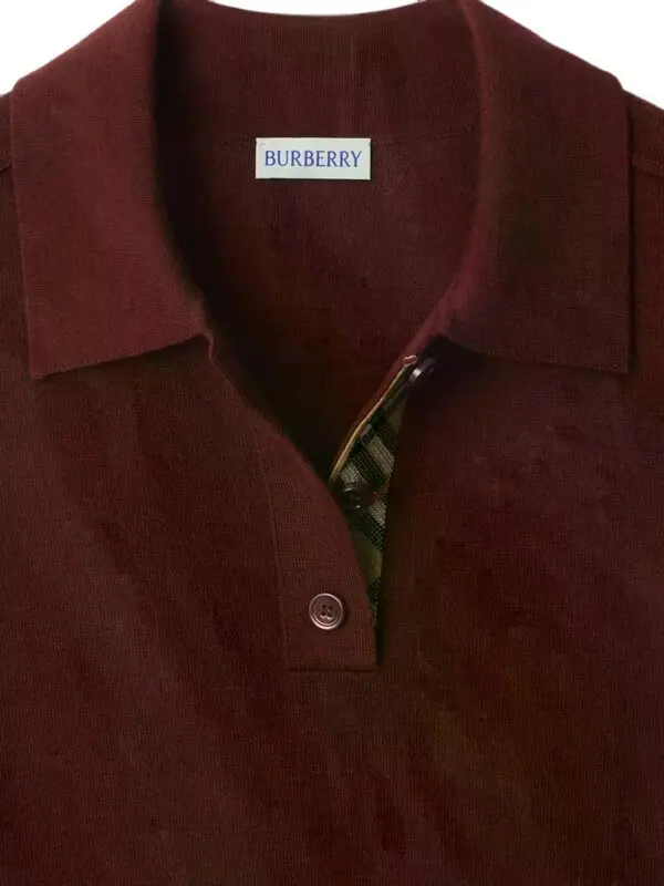 Burberry Wool Polo Shirt - Brown