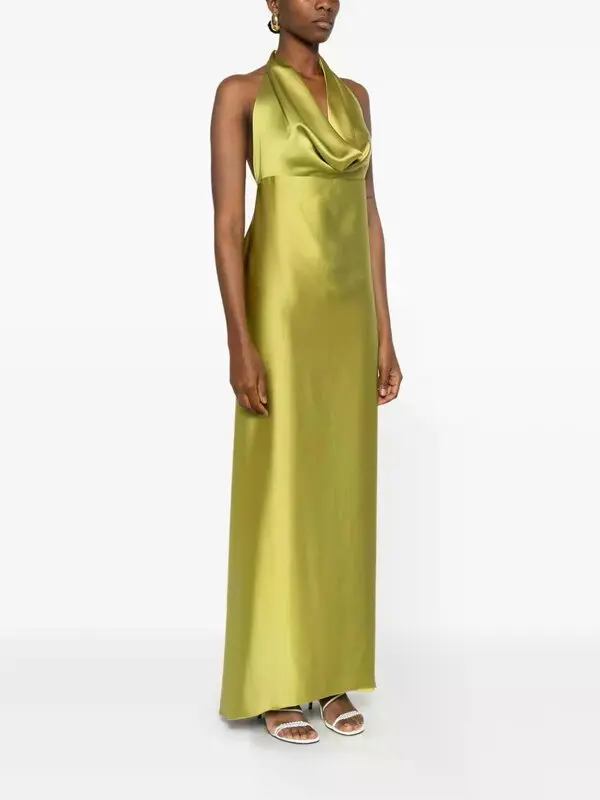 BLANCA VITA Satin Maxi Dress