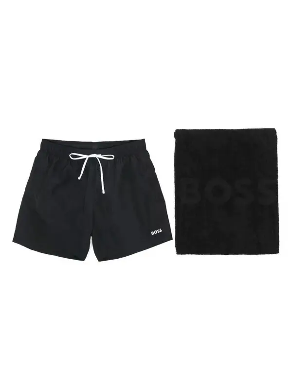 BOSS Logo-print Swim Shorts Set