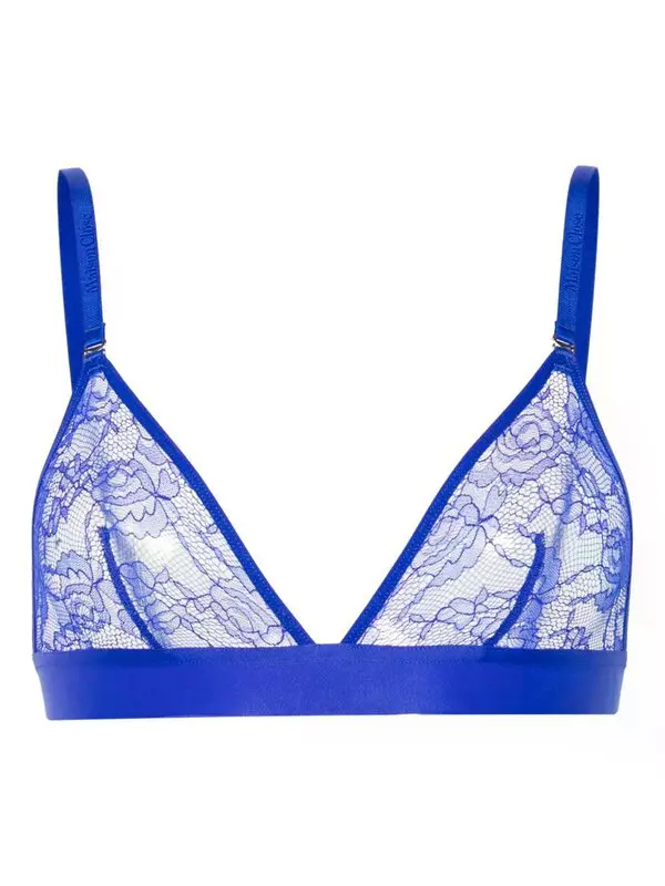 MAISON CLOSE Triangle-cup Bra - Blue
