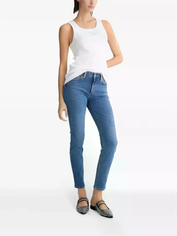 Liu Jo Rhinestone Embellished Skinny Jeans
