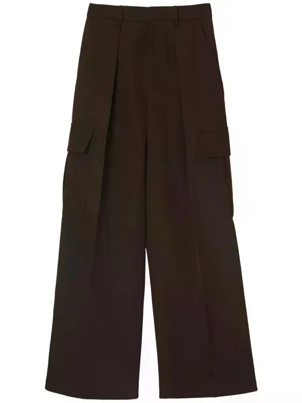 Burberry Wide-leg Wool Cargo Trousers