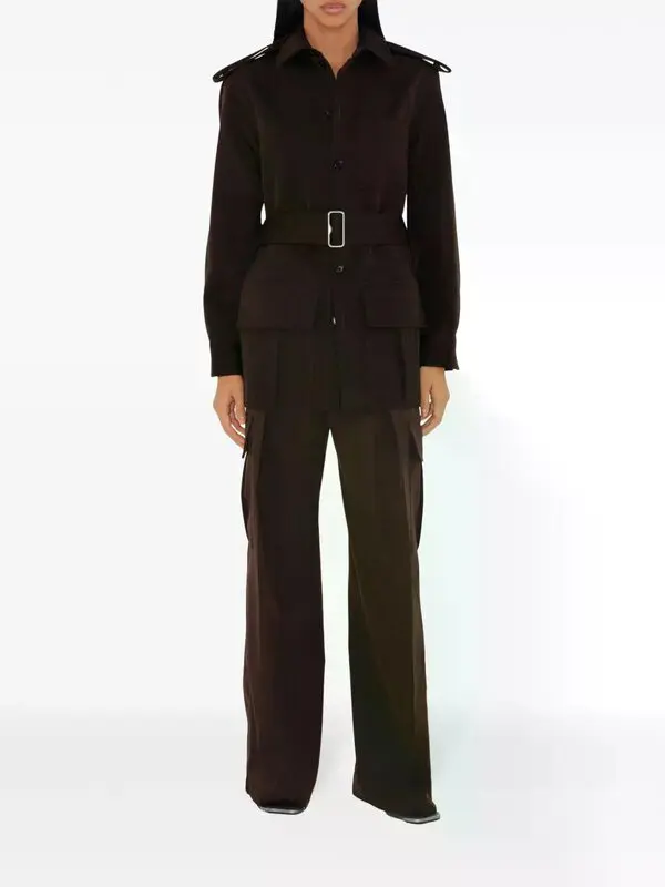 Burberry Wide-leg Wool Cargo Trousers