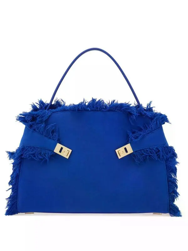 FERRAGAMO Large Hug Fringe Shoulder Bag