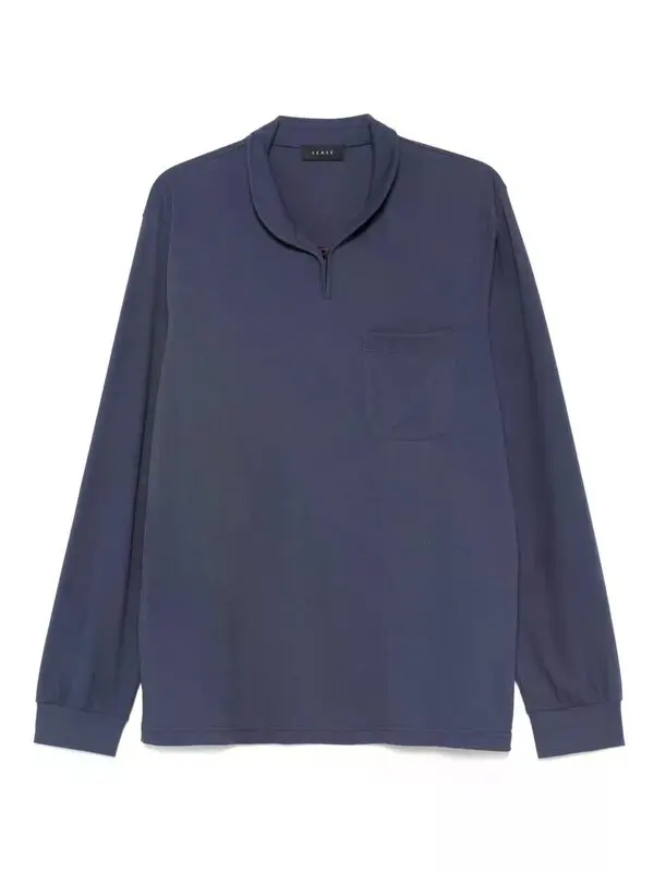 Sease Cotton Polo Shirt - Blue