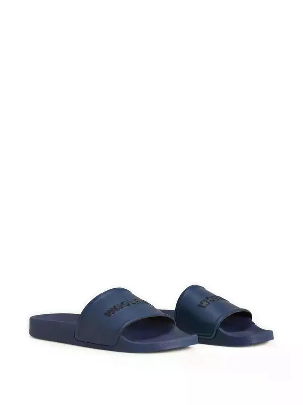 Woolrich Logo-embossed Slides - Blue