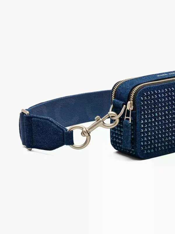 Marc Jacobs The Crystal Denim Snapshot Crossbody Bag