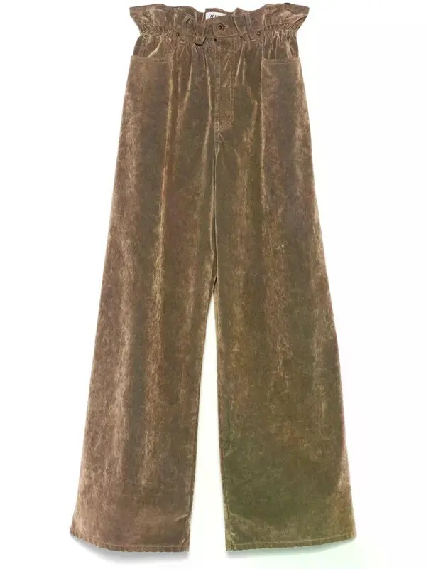 Miu Miu Logo-patch Trousers