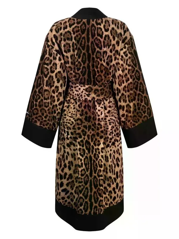 Dolce & Gabbana Leopard-print Terry Cotton Bath Robe