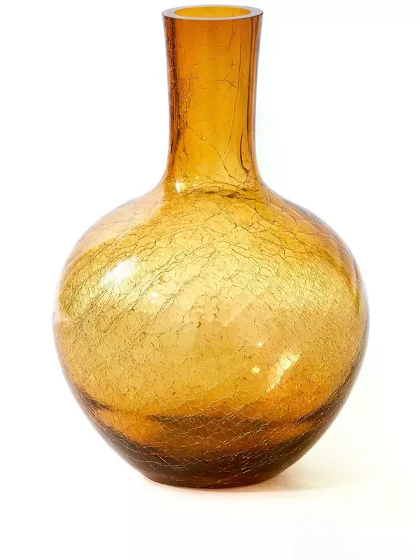 POLSPOTTEN Large Ball Body Glass Vase - Yellow