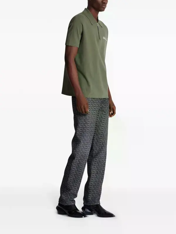 Balmain Embroidered-logo Polo Shirt