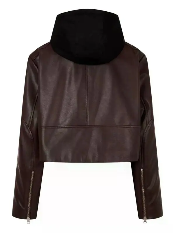 STUDIO TOMBOY Faux-leather Jacket With Hood