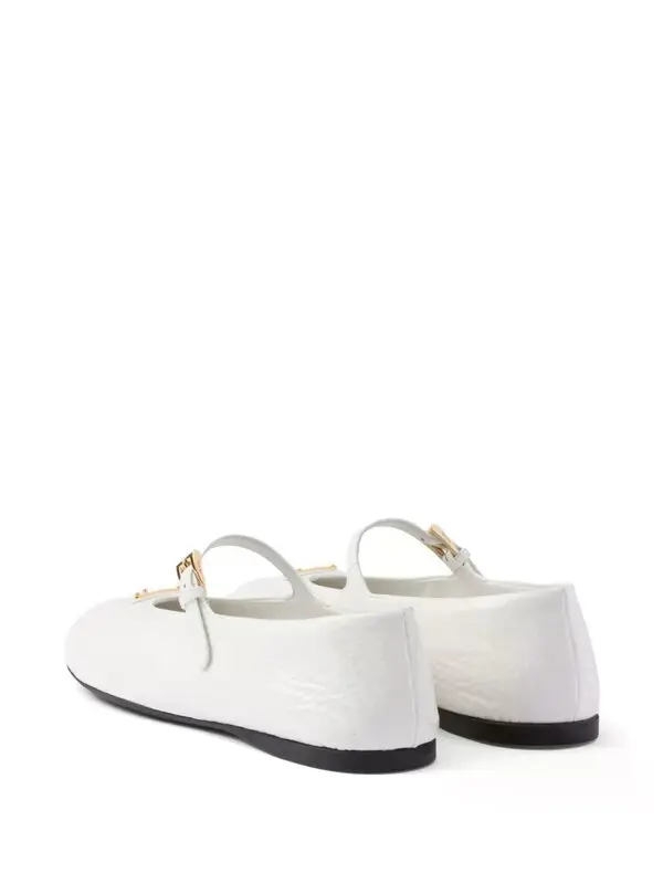 Prada Leather Ballerina Shoes