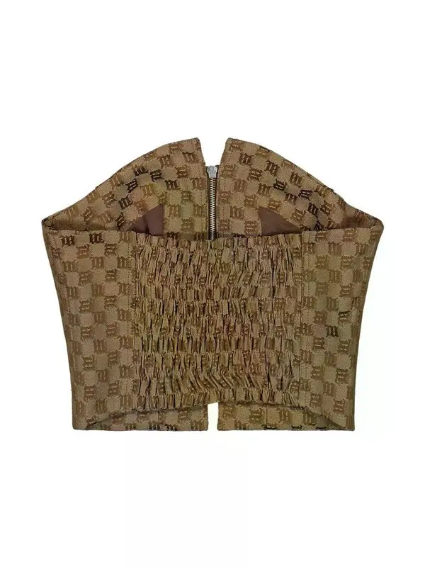 MISBHV Jacquard Monogram Corset Top
