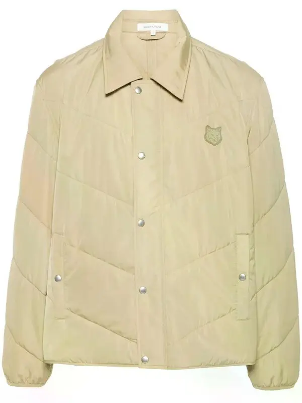 Maison Kitsuné Bold Fox Head Quilted Jacket - Neutrals